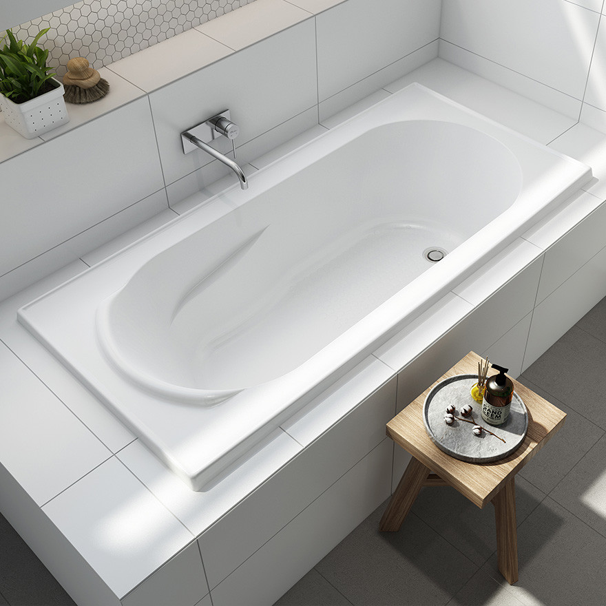 Oliveri - Dublin Inset Bath 1510mm With Tile Bead