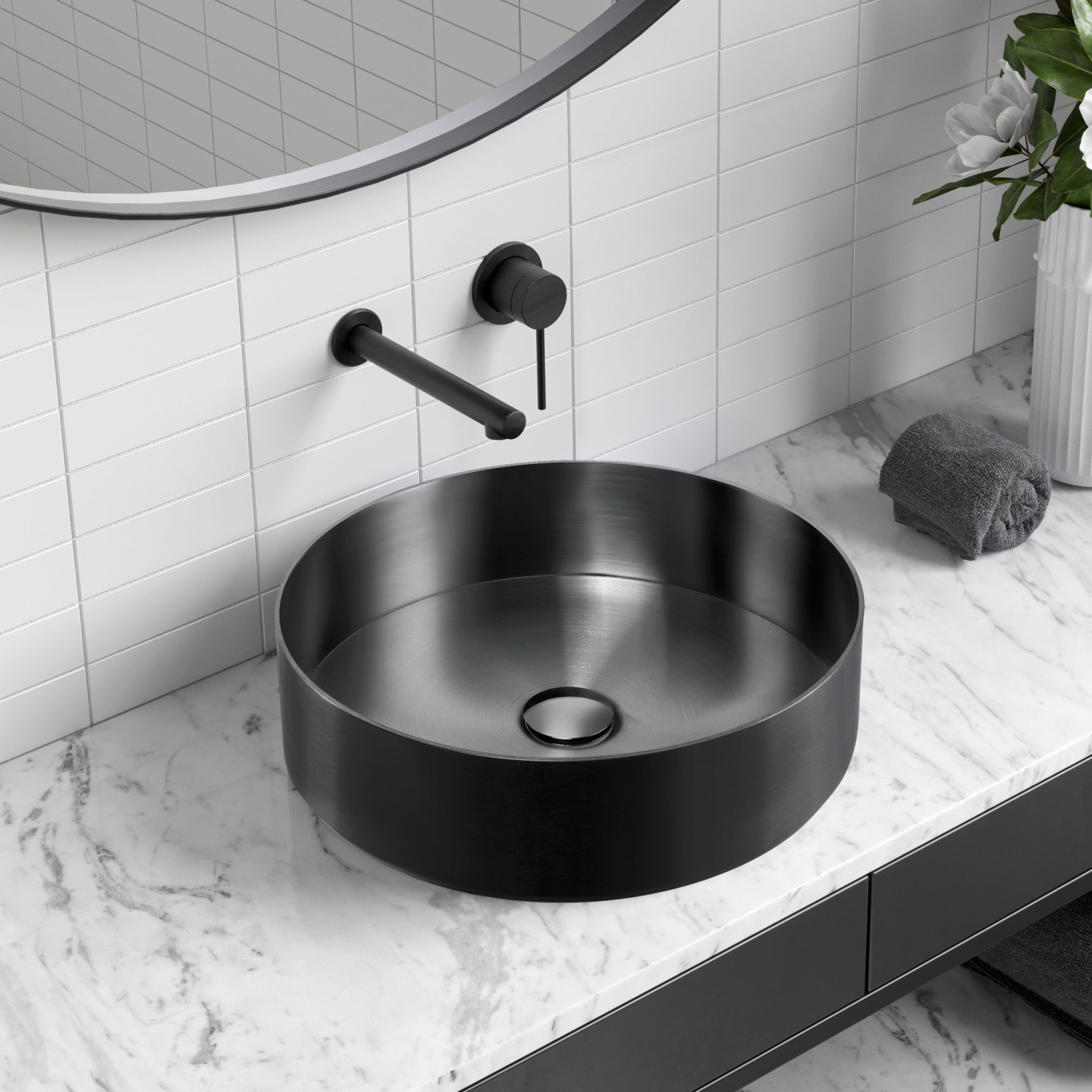 Oliveri - Milan Round Stainless Steel Counter Top Basin