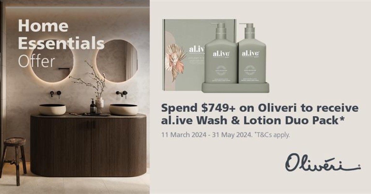 Oliveri - Home Essentials Offer